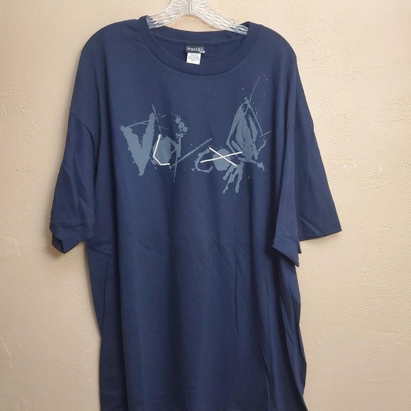 Volcom | Shirts | Vintage Volcom Blue And White Skater Tee | Poshmark